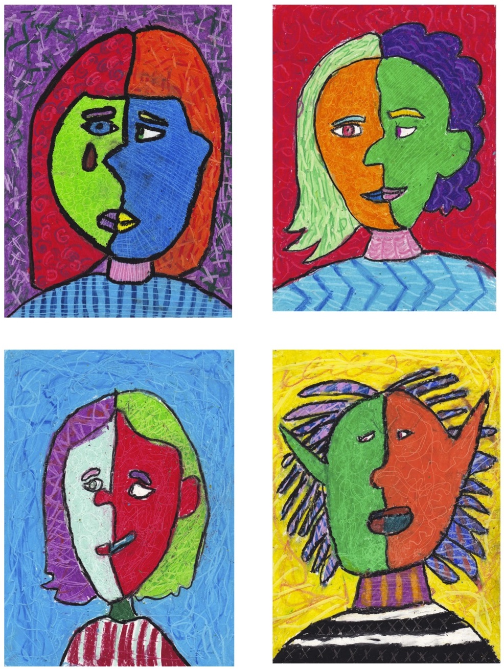 The Rolling Artroom: Picasso Self Portraits 4th-6th Grade