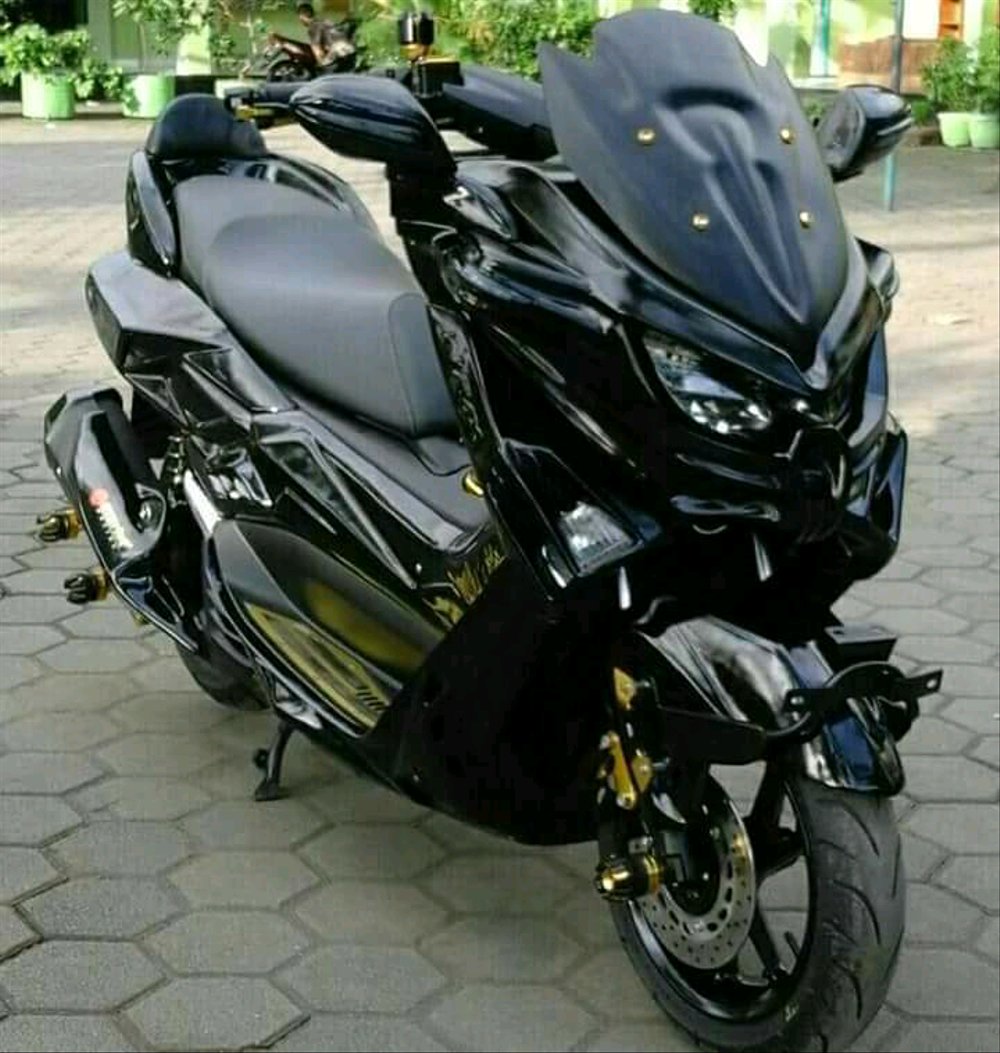 Model Gambar Modif Yamaha Nmax Hitam Doff Terbaru | Customotto