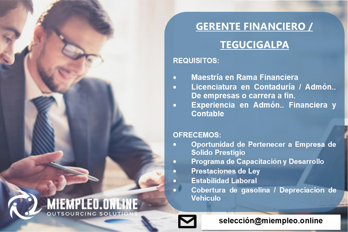 Gerente Financiero - Tegucigalpa