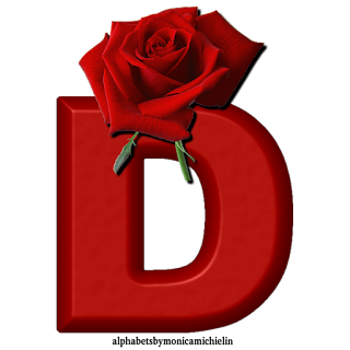 M. Michielin Alphabets: RED ROSE ALPHABET PNG
