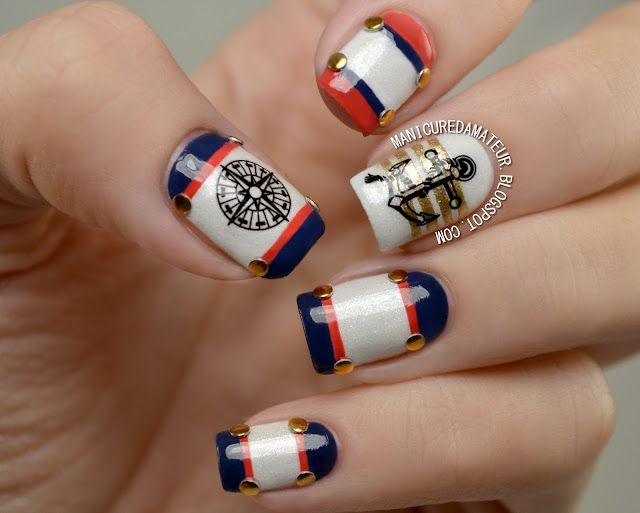 The Manicured Amateur: Nautical Nail Art featuring Born Pretty Store ...