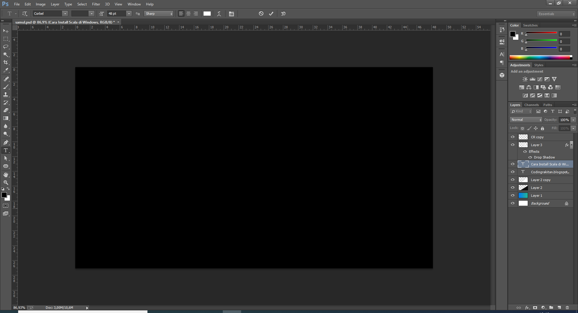 Cara Mengatasi Blank Hitam Pada Photoshop ~ Coding Rakitan Inspirasi