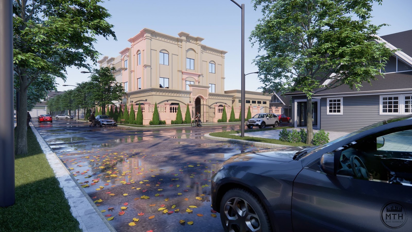 Beautiful Morning After A Rainy Night (Revit+Enscape 2.7) - TEST.CADNEEDS