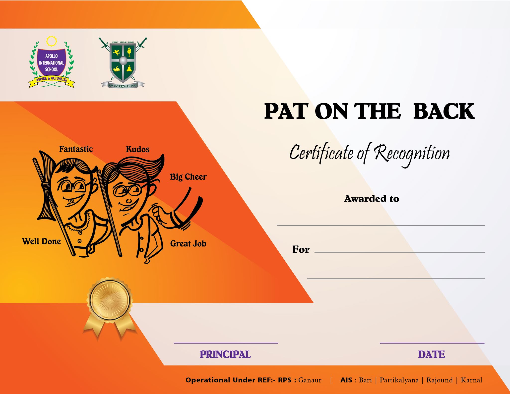 Apollo Certificate Print Design - Graphics Portfolio