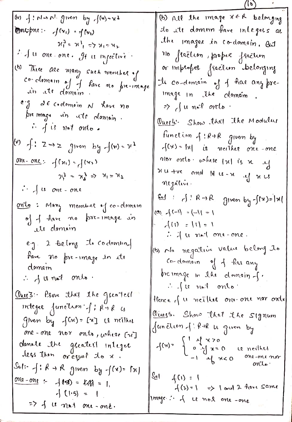 Relation and Function Class 12th Math Handwritten Notes Relation and Function Class 12th Math Handwritten Notes