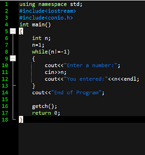 Program get number from user and terminate if user enter -1. - C++ ...