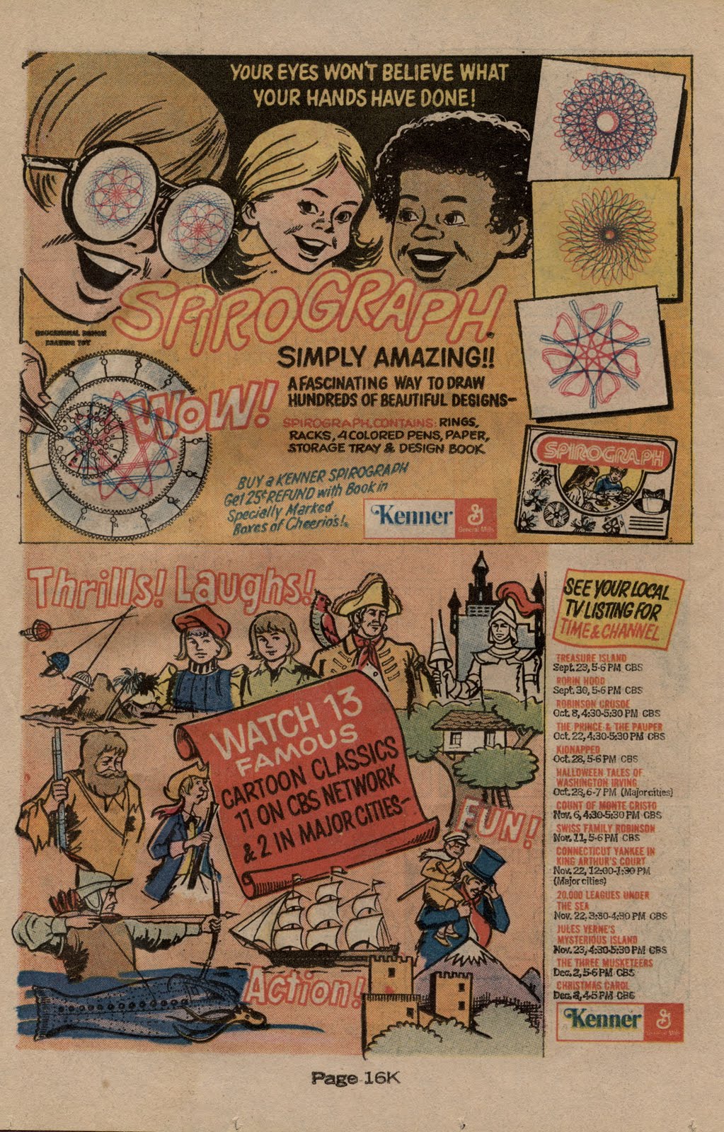 Vintage comic book ads: Spirograph and more