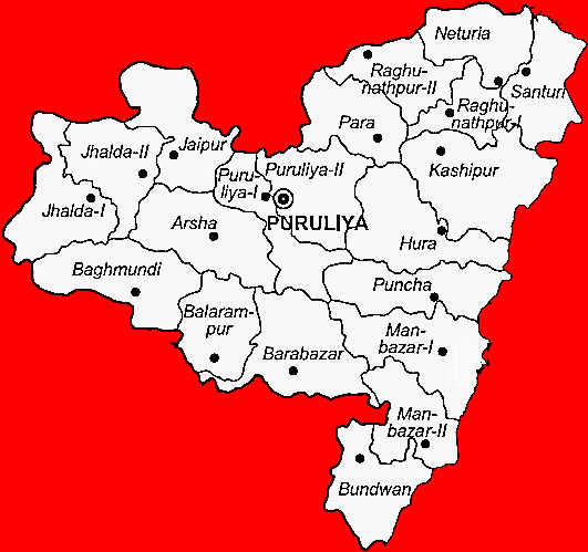 PURULIA DISTRICT MAP | ATA AAMADER PURULIA JELAR MAP