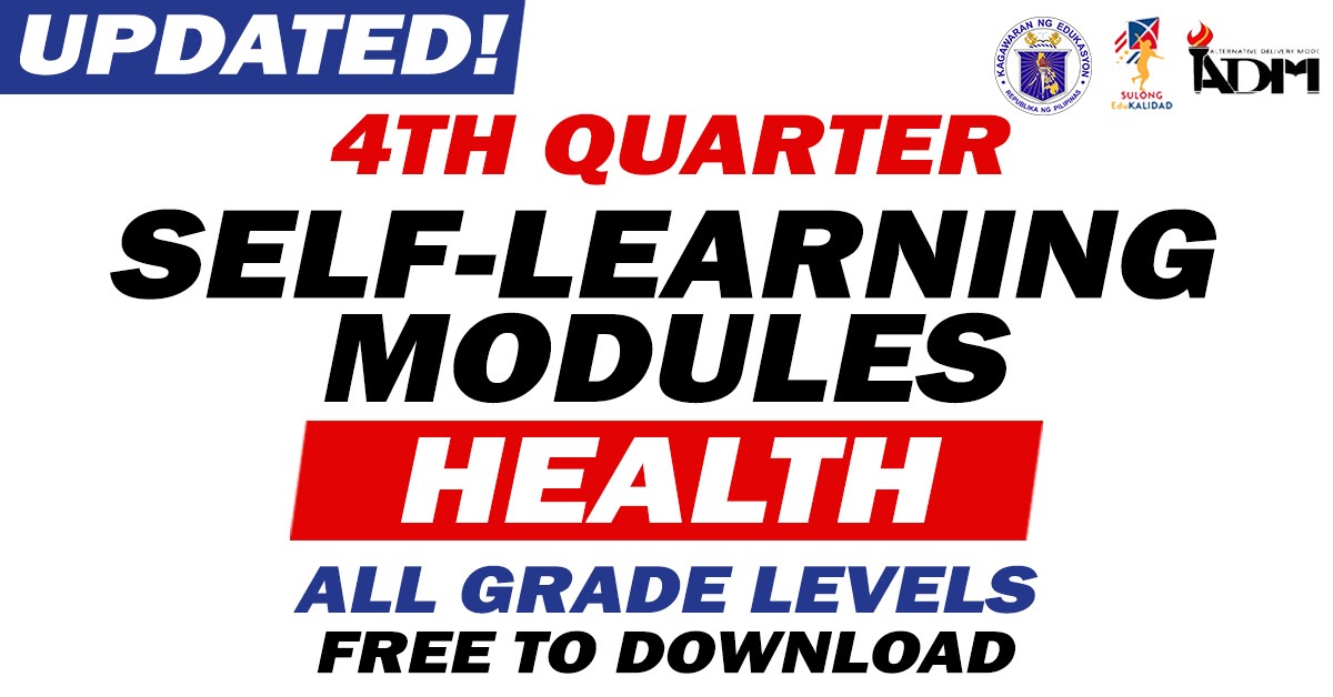 HEALTH - 4th Quarter Self-Learning Modules (SLMs) - DepEd Click