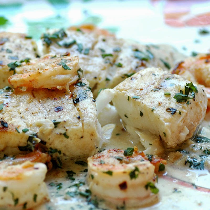 Savoring Time in the Kitchen: Grilled Shrimp and Halibut with Herb and ...