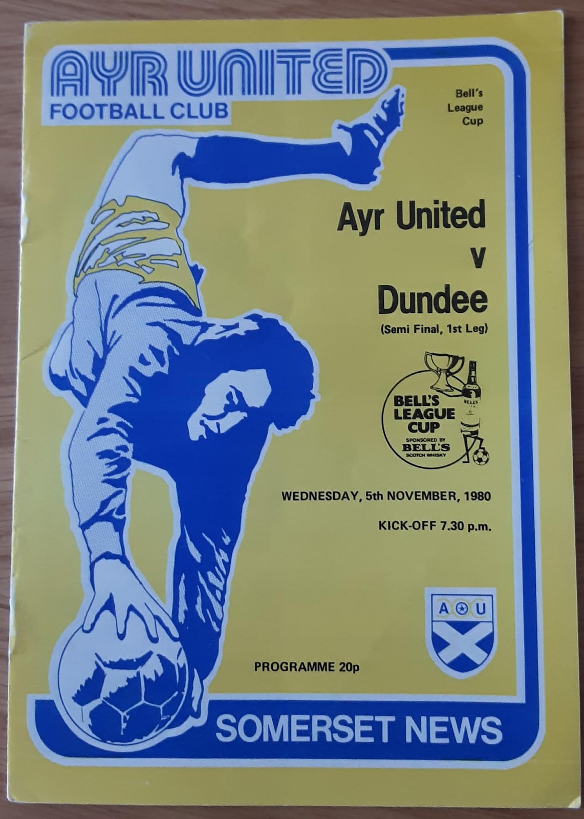 My Dundee FC Programmes: Ayr United v Dundee, 5th November 1980