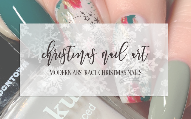 CHRISTMAS NAIL ART: Modern Abstract Christmas Nails - Prairie Beauty