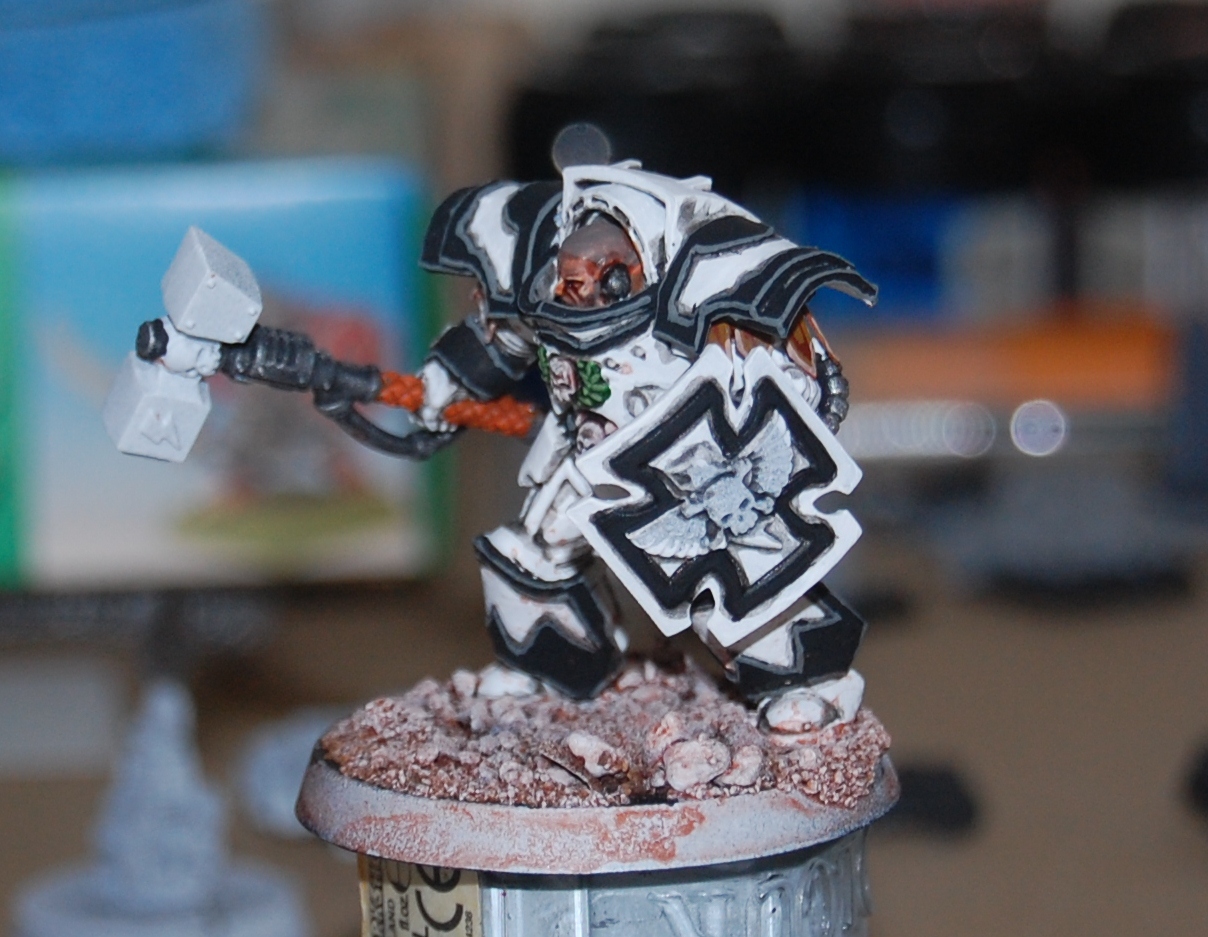 Pitched Battle: WIP: Luna Wolves Terminator and Chaplain with Power Fist