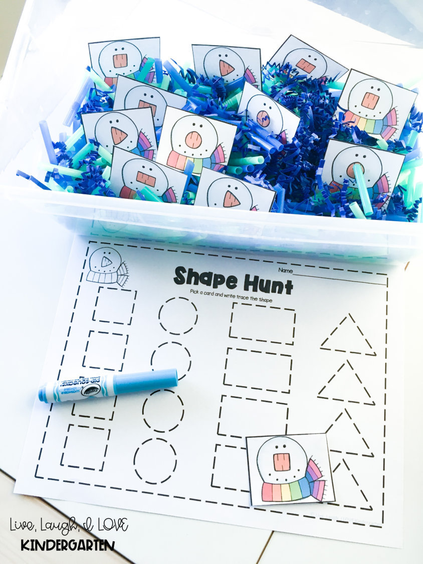 For our activity, I used these adorable snowman shape cards
