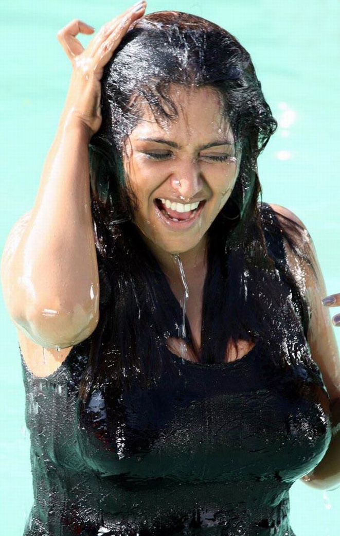 Hot And Spicy Celebrities South Actress Monika In Hot Black Dress