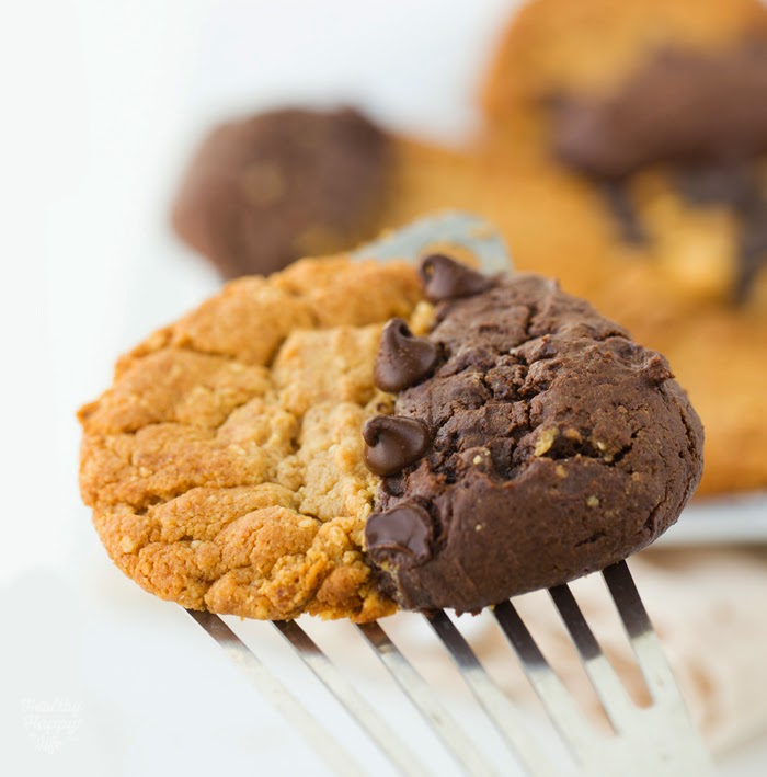 Half and Half Cookies: Peanut Butter Brownie. Vegan. Give these a try ...