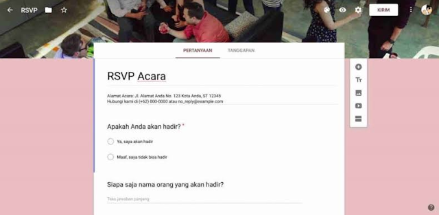 Cara Membuat Formulir RSVP di Formulir Google
