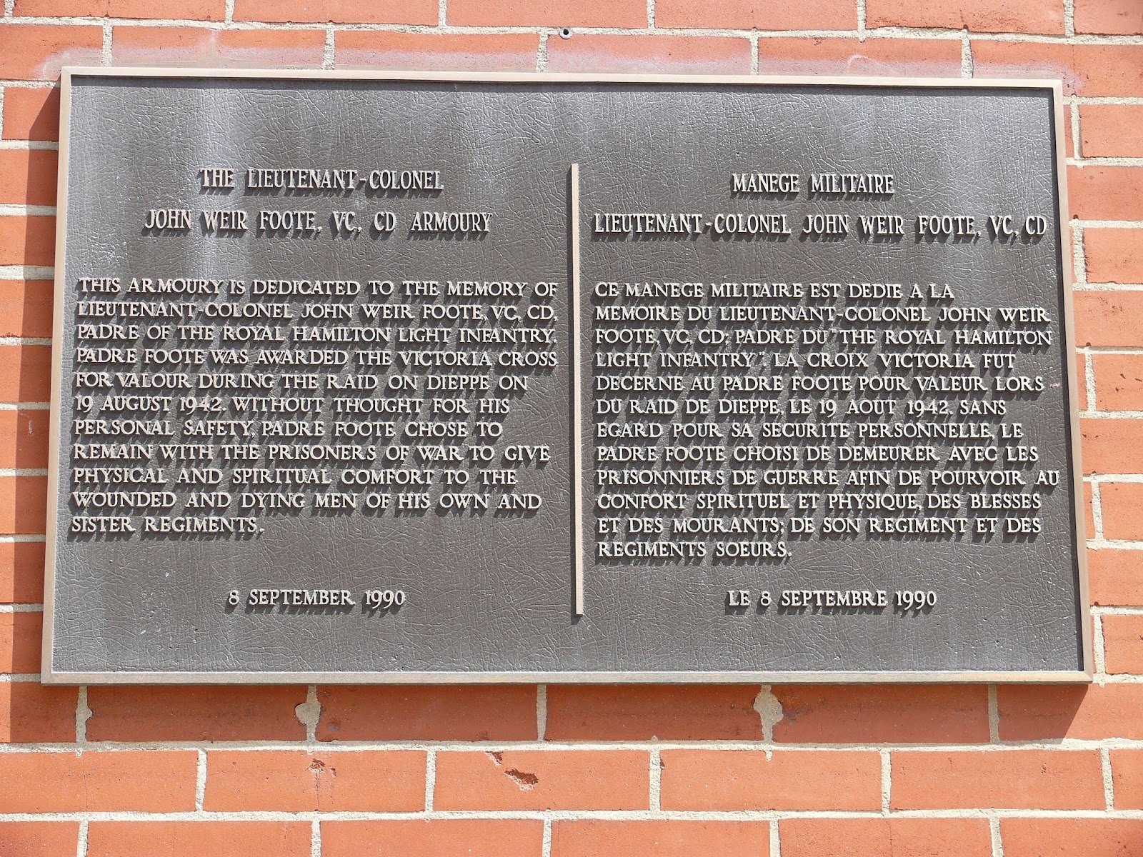 Ontario War Memorials: Hamilton - Lt-Col.John Weir Foote Armoury