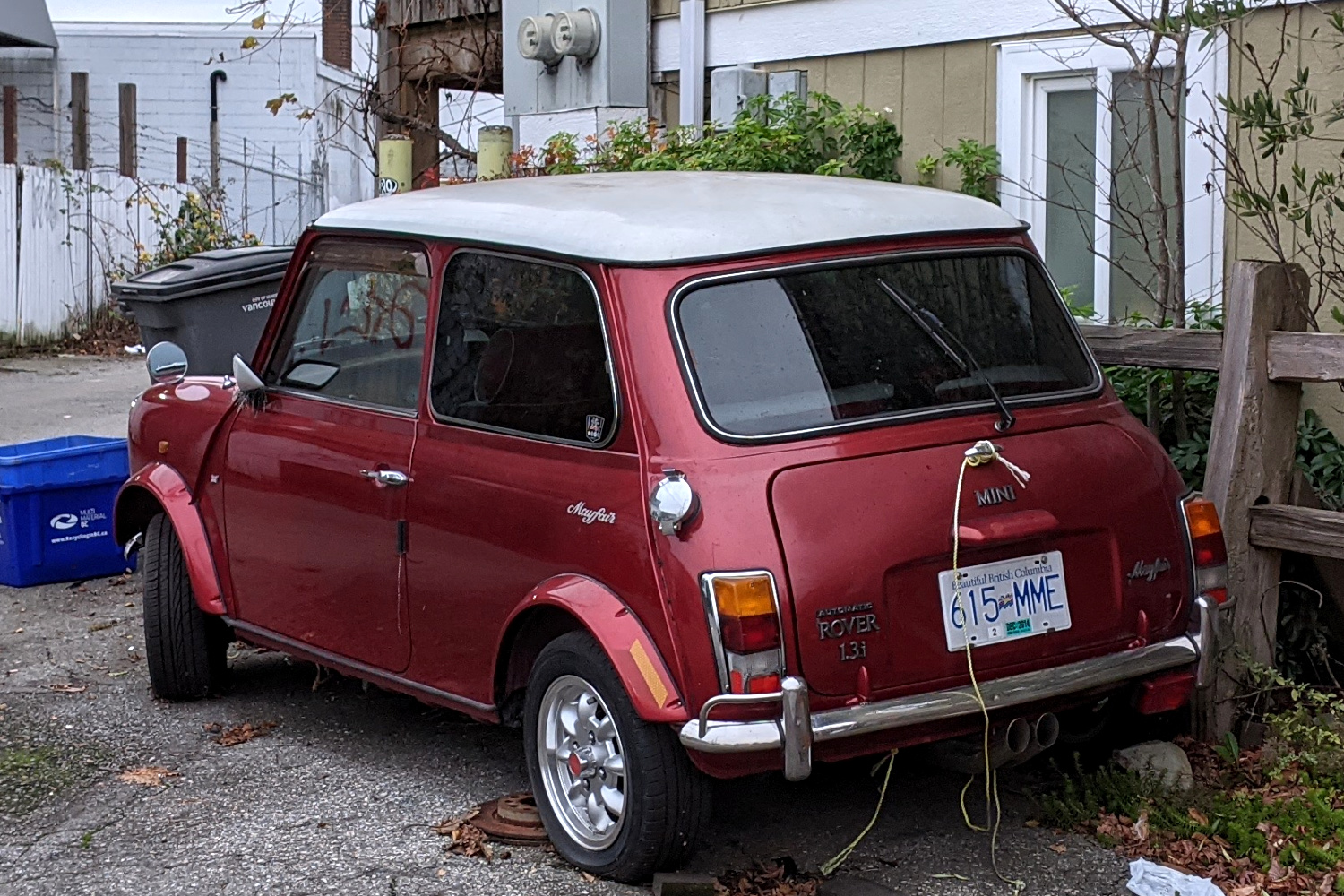 Old Parked Cars Vancouver: 1988 Rover Mini Mayfair 1.3i