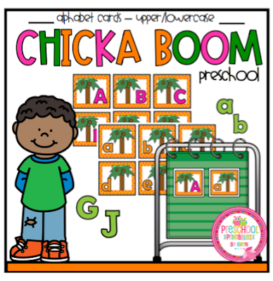 Chicka Boom Boom Alphabet Cards ~ Preschool Printables