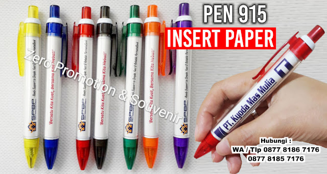 Pen 915 Insert Paper - Souvenir Pulpen Kantor | Barang Promosi, Mug ...