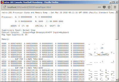 The Burroughs 205 and 220 Blog: retro-205 Emulator Version 1.01 Released