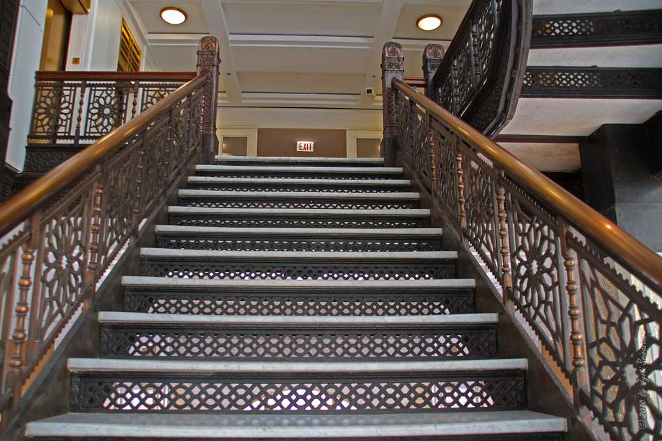 Chicago - Architecture & Cityscape: The Rookery: Oriel Staircase [By ...