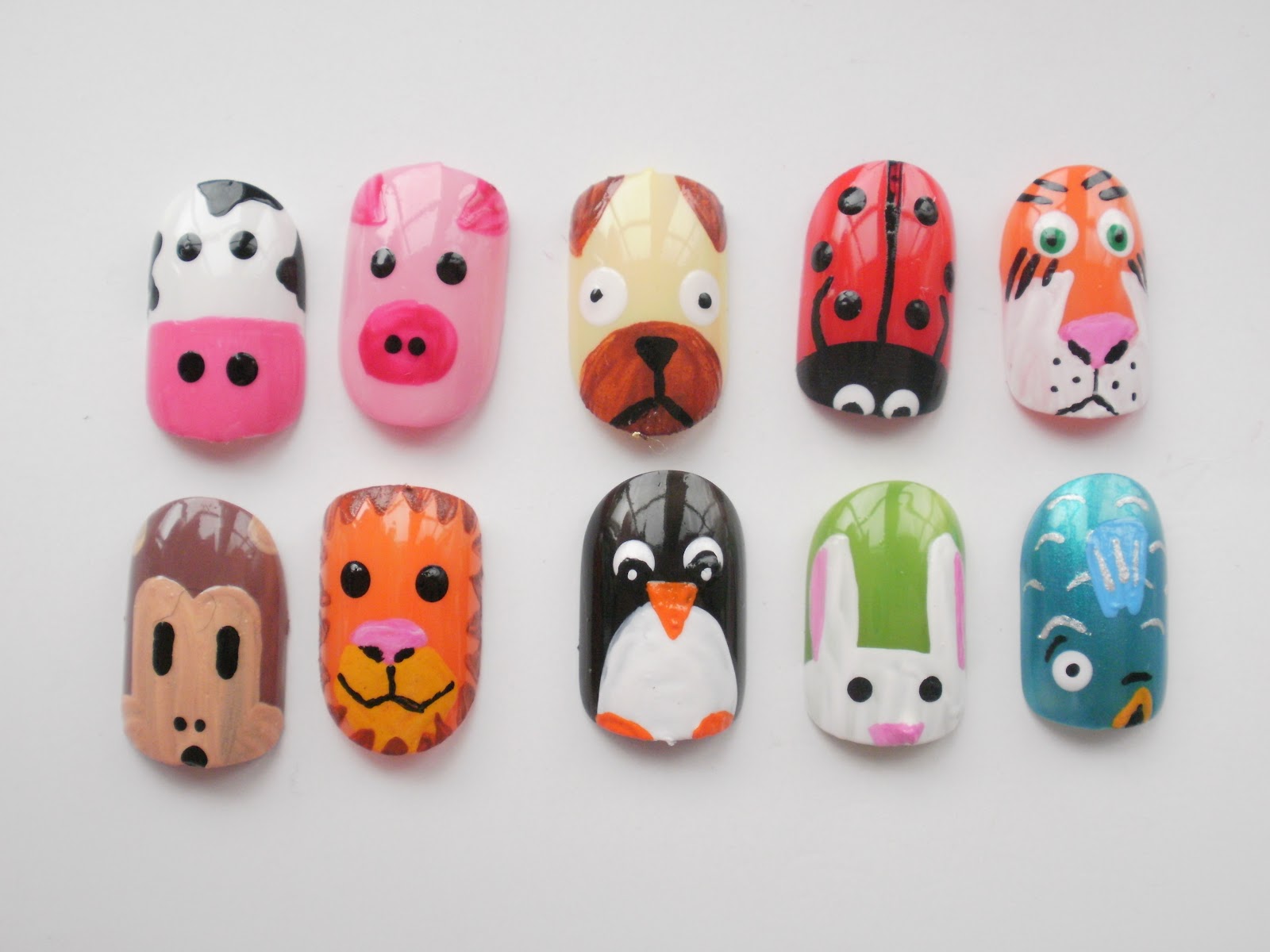 Katie's Nails: Finger Zoo!