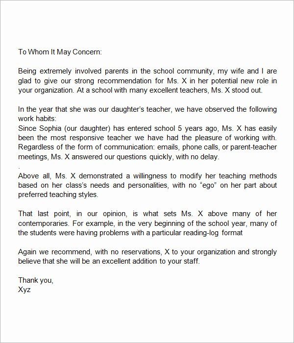 Parent College Recommendation Letter Sample Medical Resume parent-college-recommendation-letter-sample-medical-resume