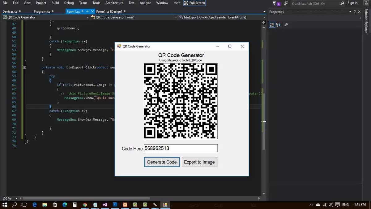 How To Generate Qr Code In C Windows Application Free Source Code Download And Tutorials Trickcode