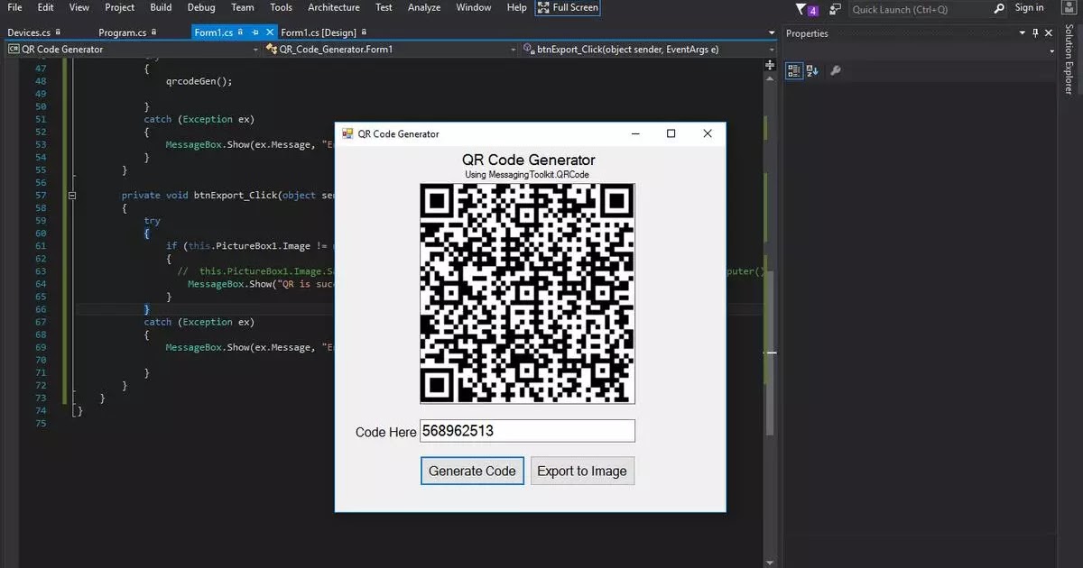 How to generate QR Code in C# windows application - Free Source code ...