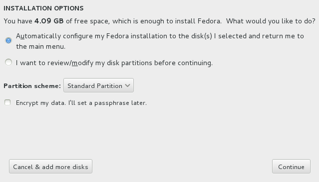 Install Fedora 19 using Netinstall