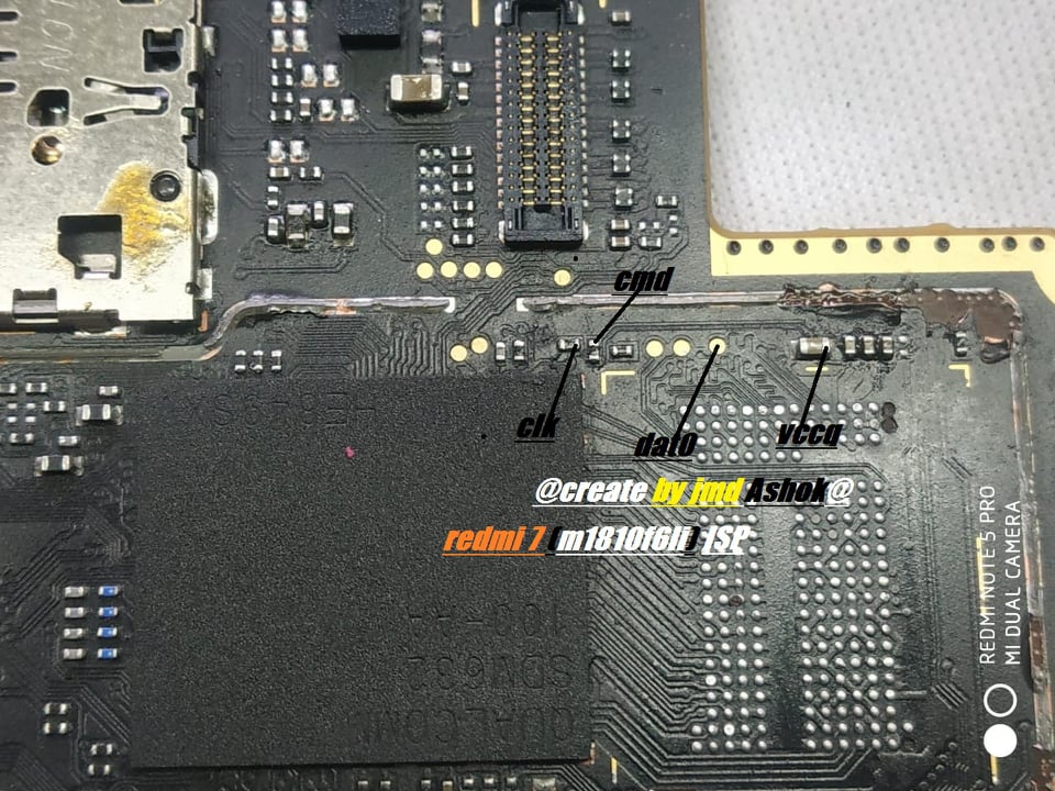 Redmi 7 ISP Pinout