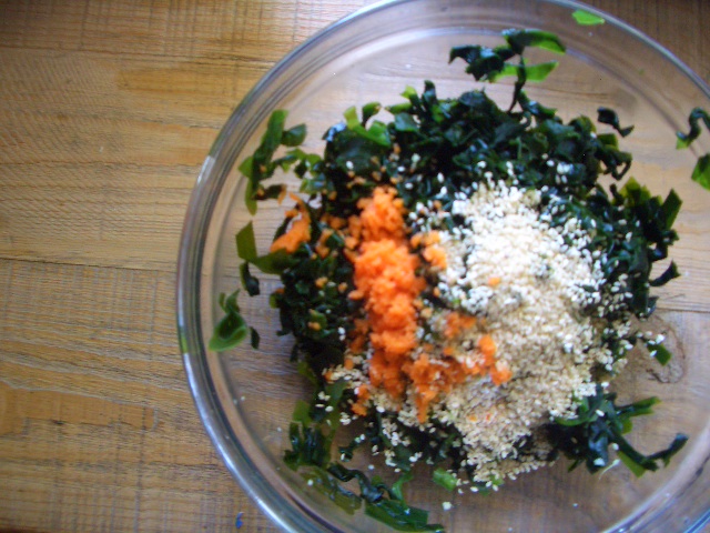 Little Bites Of Joy: Seaweed Salad Rice Wraps with KimChi...