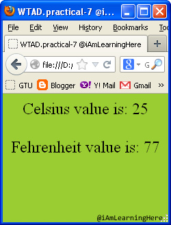 7. Write a JavaScript to convert Celsius to Fahrenheit. | IamLearningHere