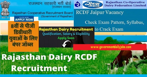 RCDF JAIPUR RECRUITMENT 2021- APPLY ONLINE FOR 503 PLANT OPERATOR JOBS ...