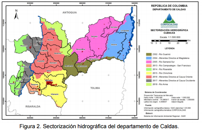 godues: Mapas del Departamento de Caldas en Colombia