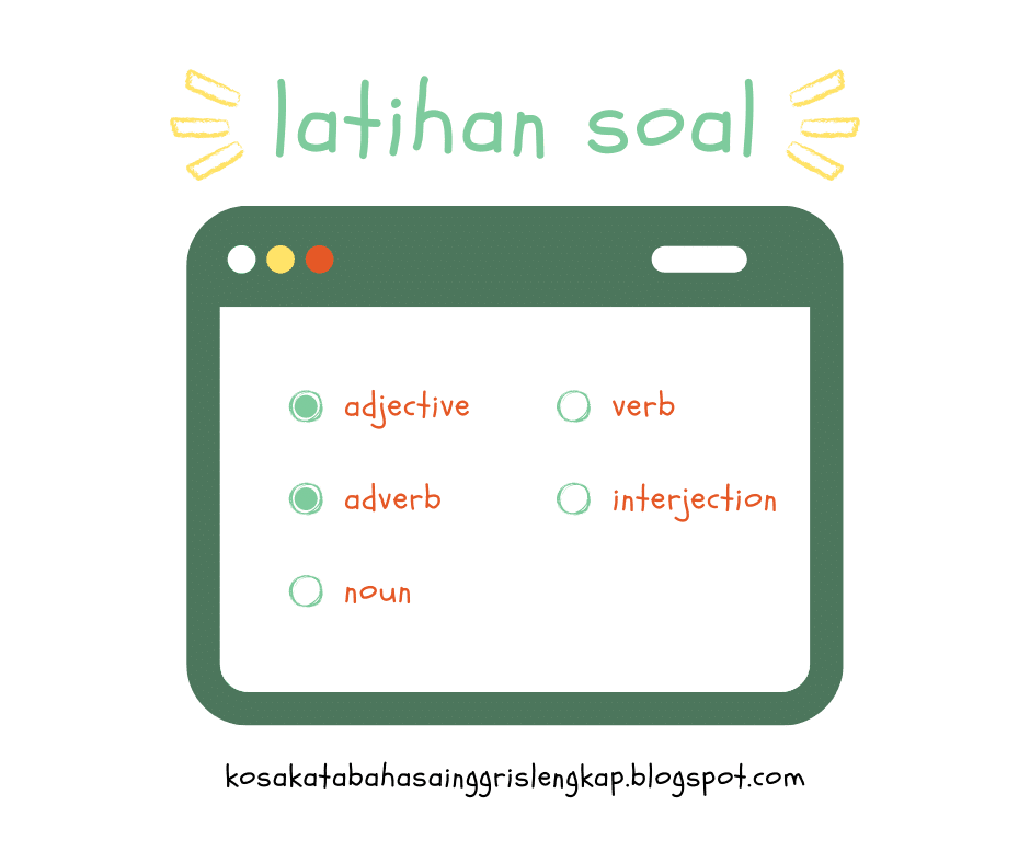 Latihan soal | Menentukan Adjective atau Adverb | Beserta Jawaban