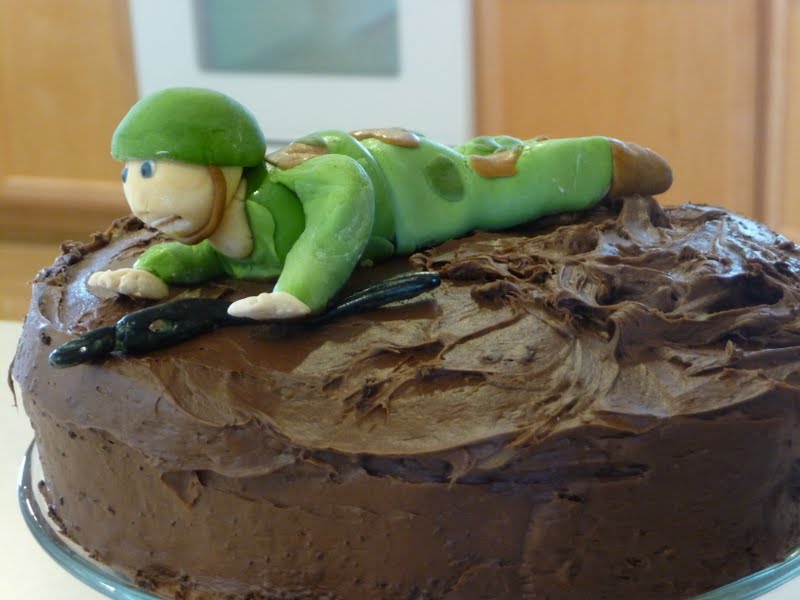The Family Mixing Bowl: Military Soldier and Tank Cake