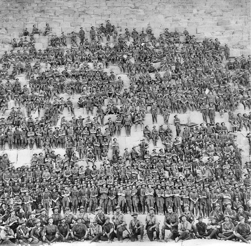 Historical Photos: Australia Soilders on the Pyramids. WW1