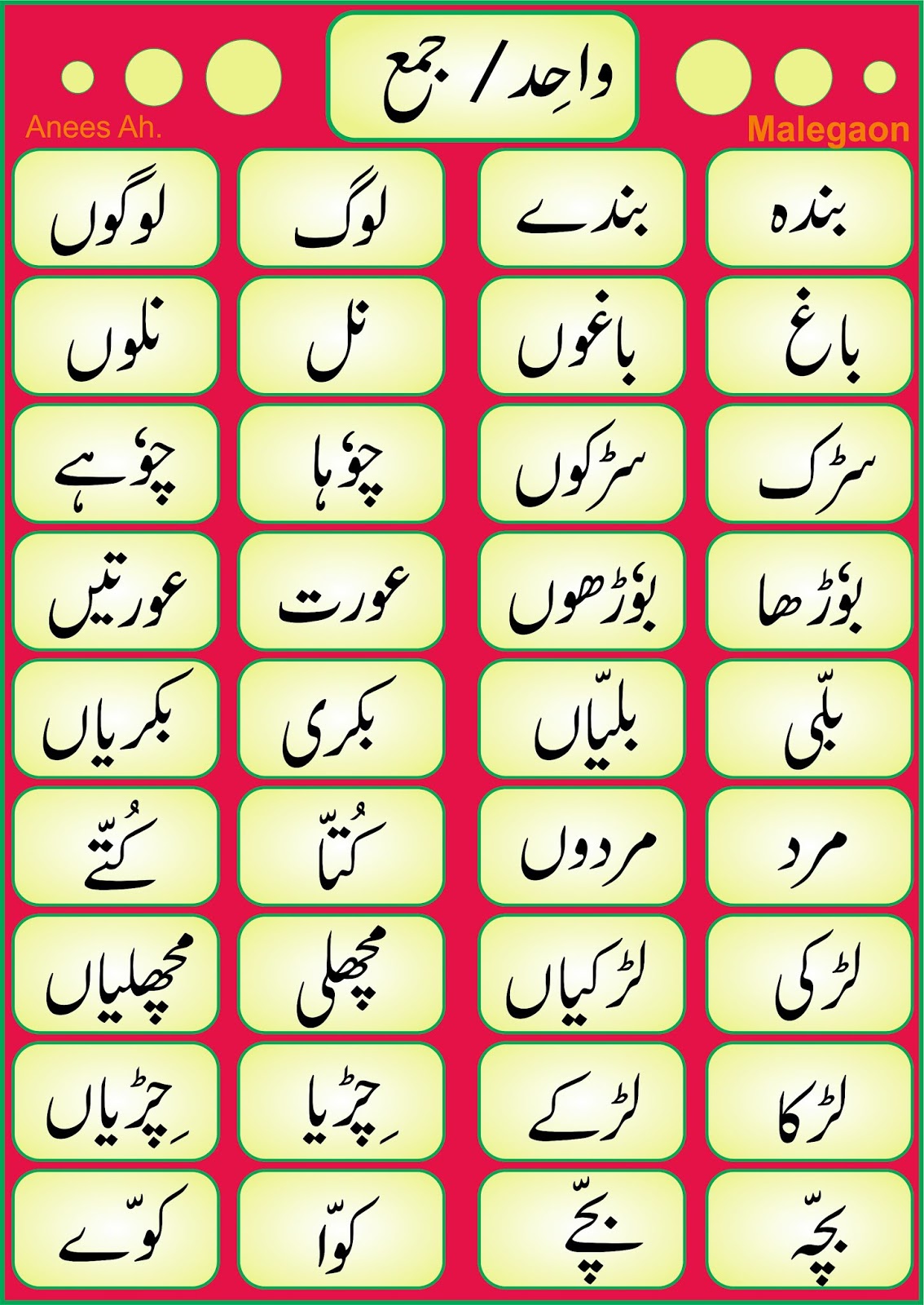 M.M.C. Urdu Pri. School No 27: new Educational Charts