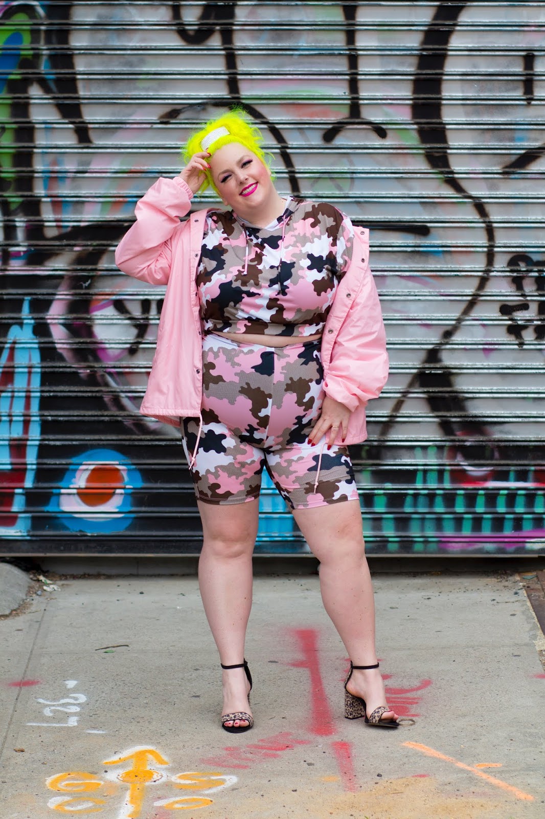 Margie Plus : Margie Plus Pink Camo Street Style