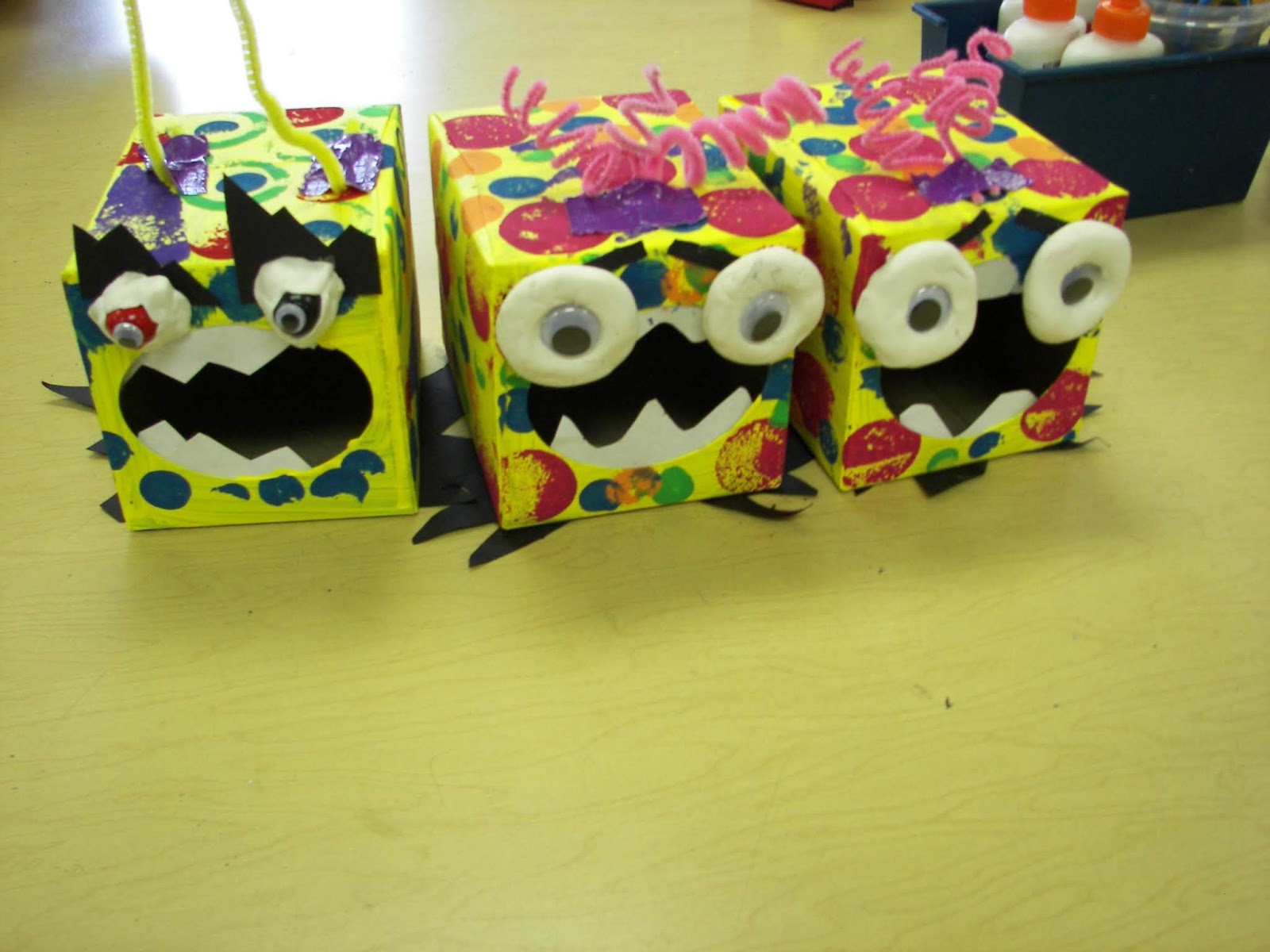 Paintbrush Rocket: 1st Grade - Monster Box Sculptures