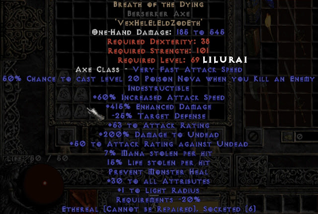 Best cRPGs: BREATH OF THE DYING berserker axe, Diablo 2 Resurrected