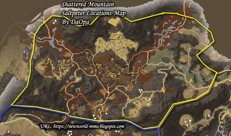 New World: Shattered Mountain saltpeter map