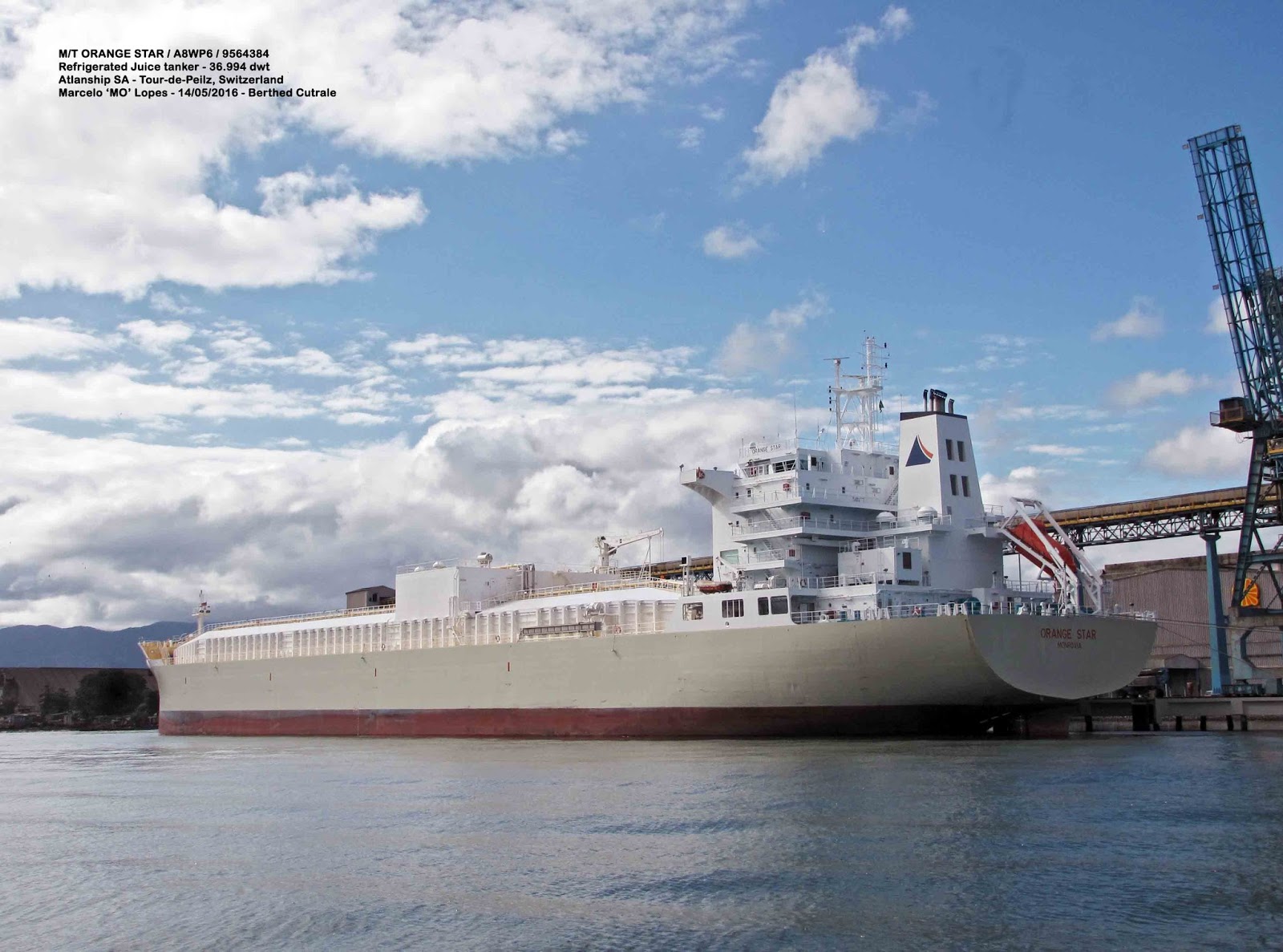 Santos Shiplovers: M/T Orange Star / A8VP6 - Em operação na Cutrale