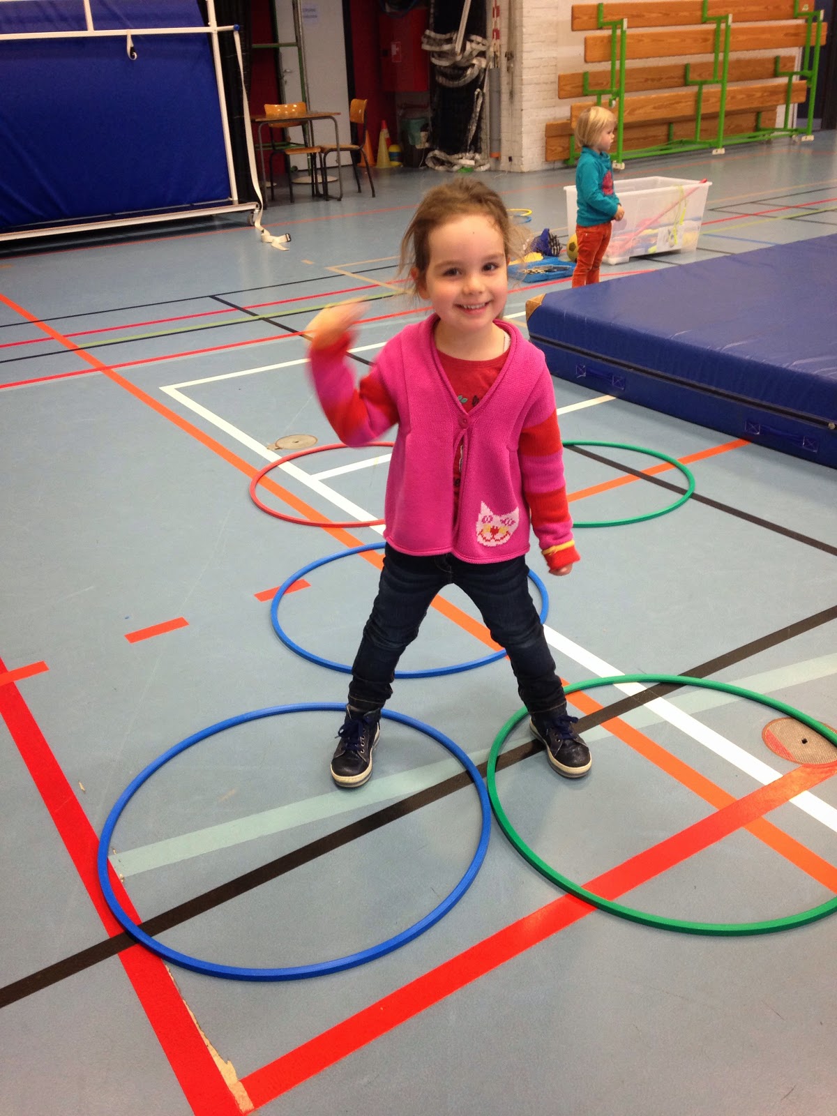 kleuters van het Dambord: Turnen in Sijsele: bewegingsomloop