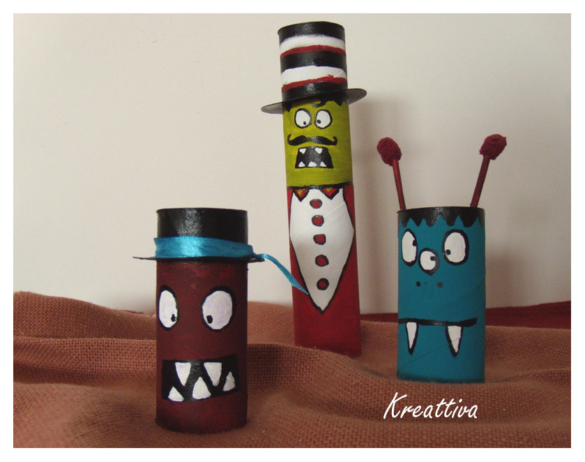 Mostrini per halloween con tubi di cartone - Kreattivablog - non c'è ...
