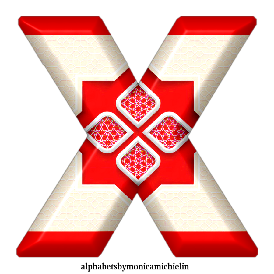 M. Michielin Alphabets: RED ARABIC DAMASK ALPHABET LETTERS PNG AND ...