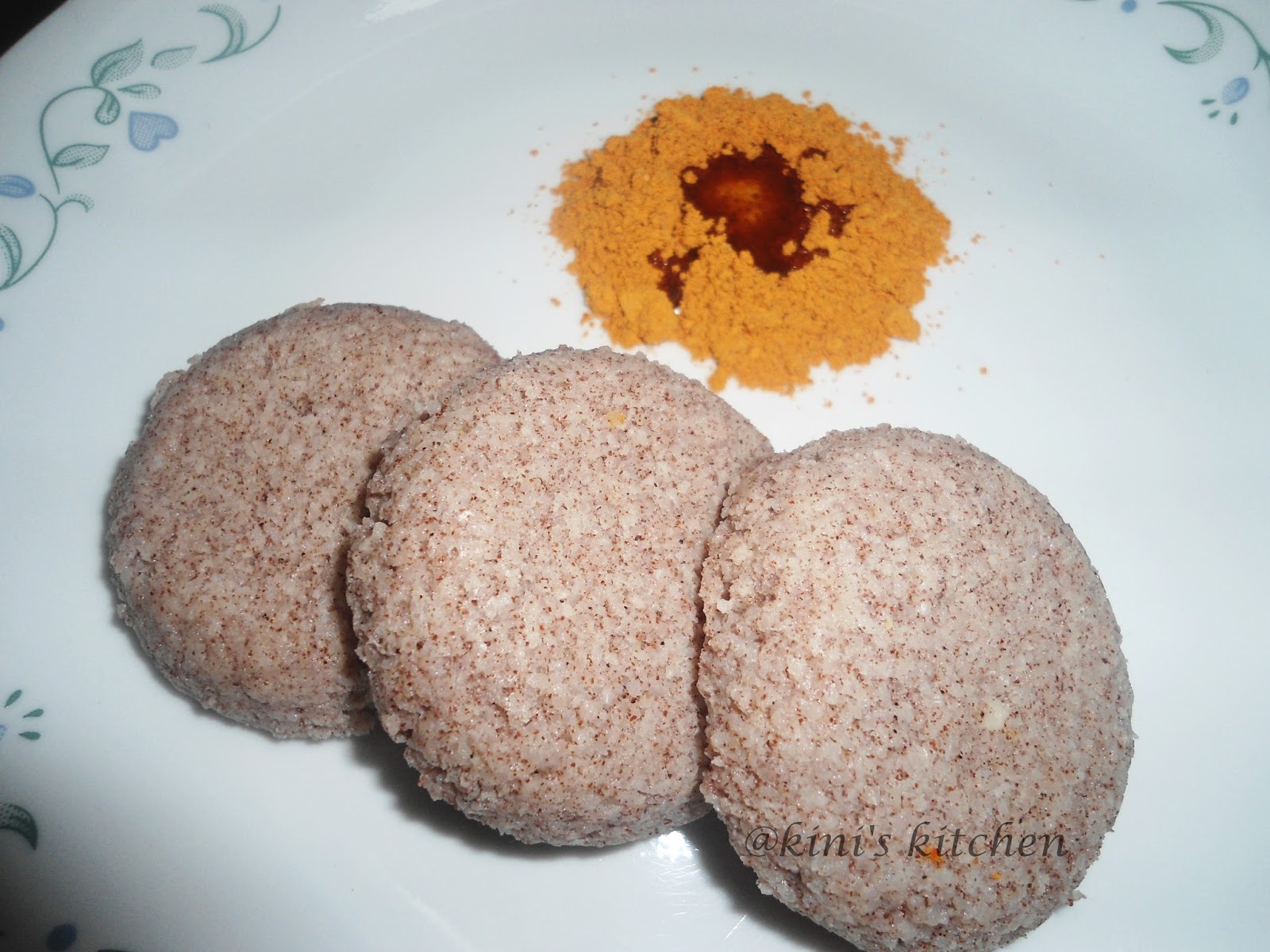 Ragi Idli with Molga Podi